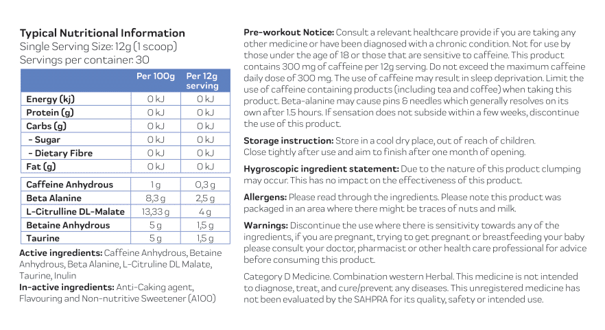 Energeia Pre Workout - Genesis Nutriforce